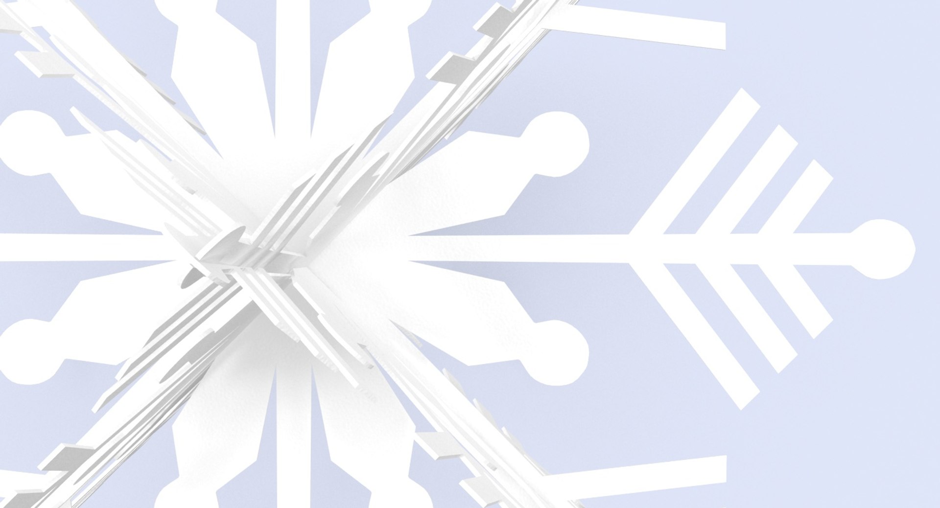 3d white decorative snowflake