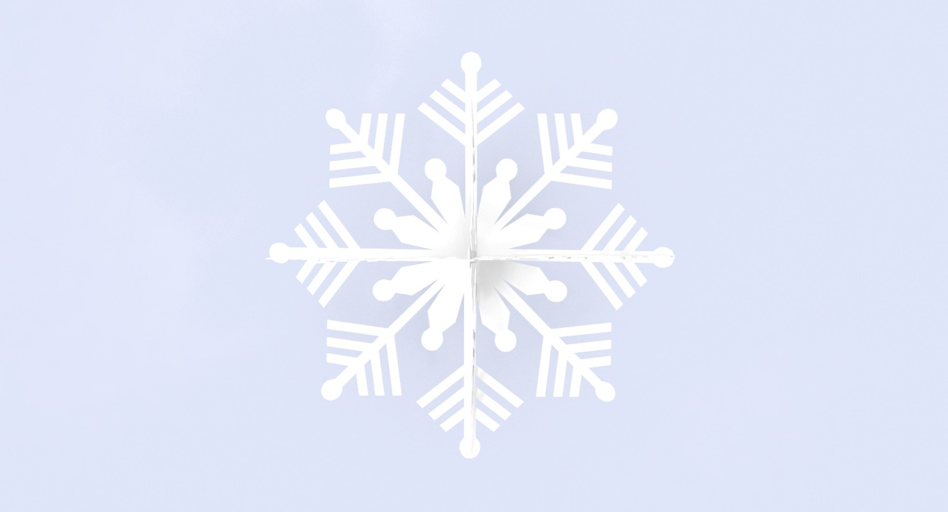 3d white decorative snowflake