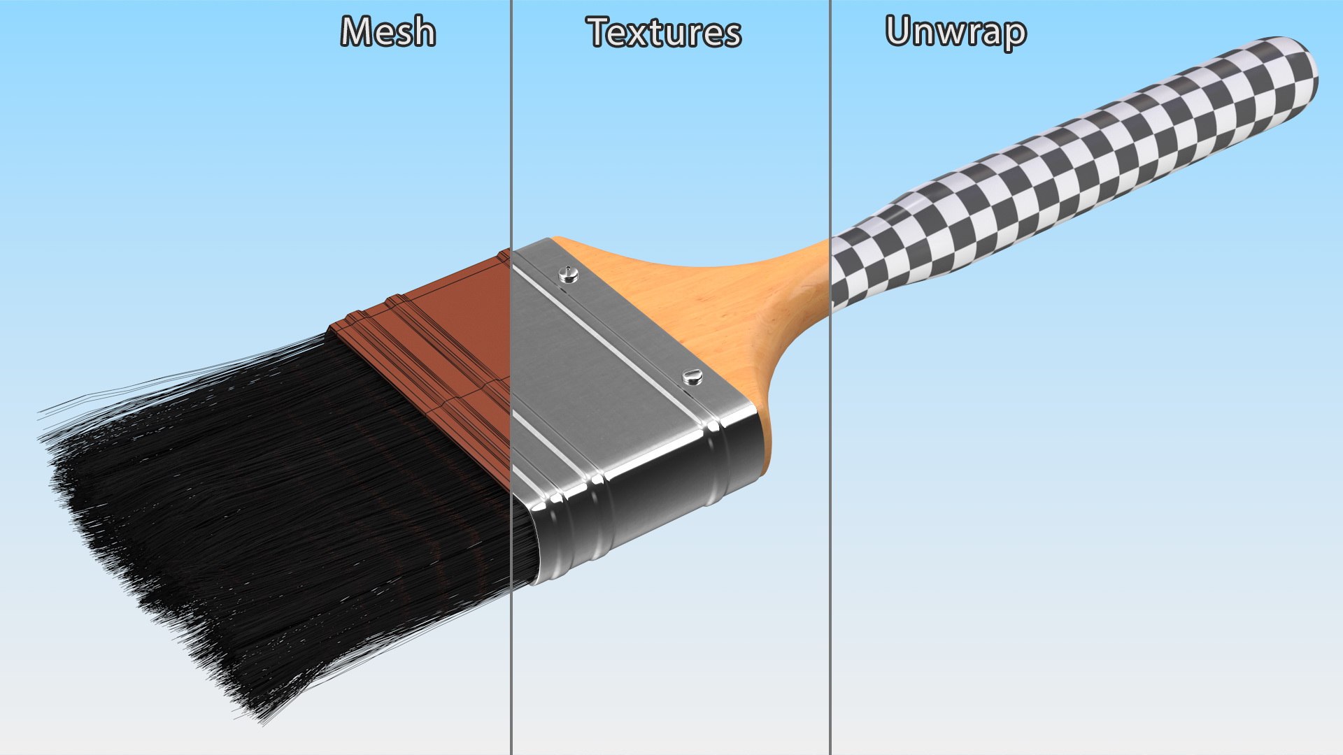 3D Model Professional Paint Brush - TurboSquid 2224722