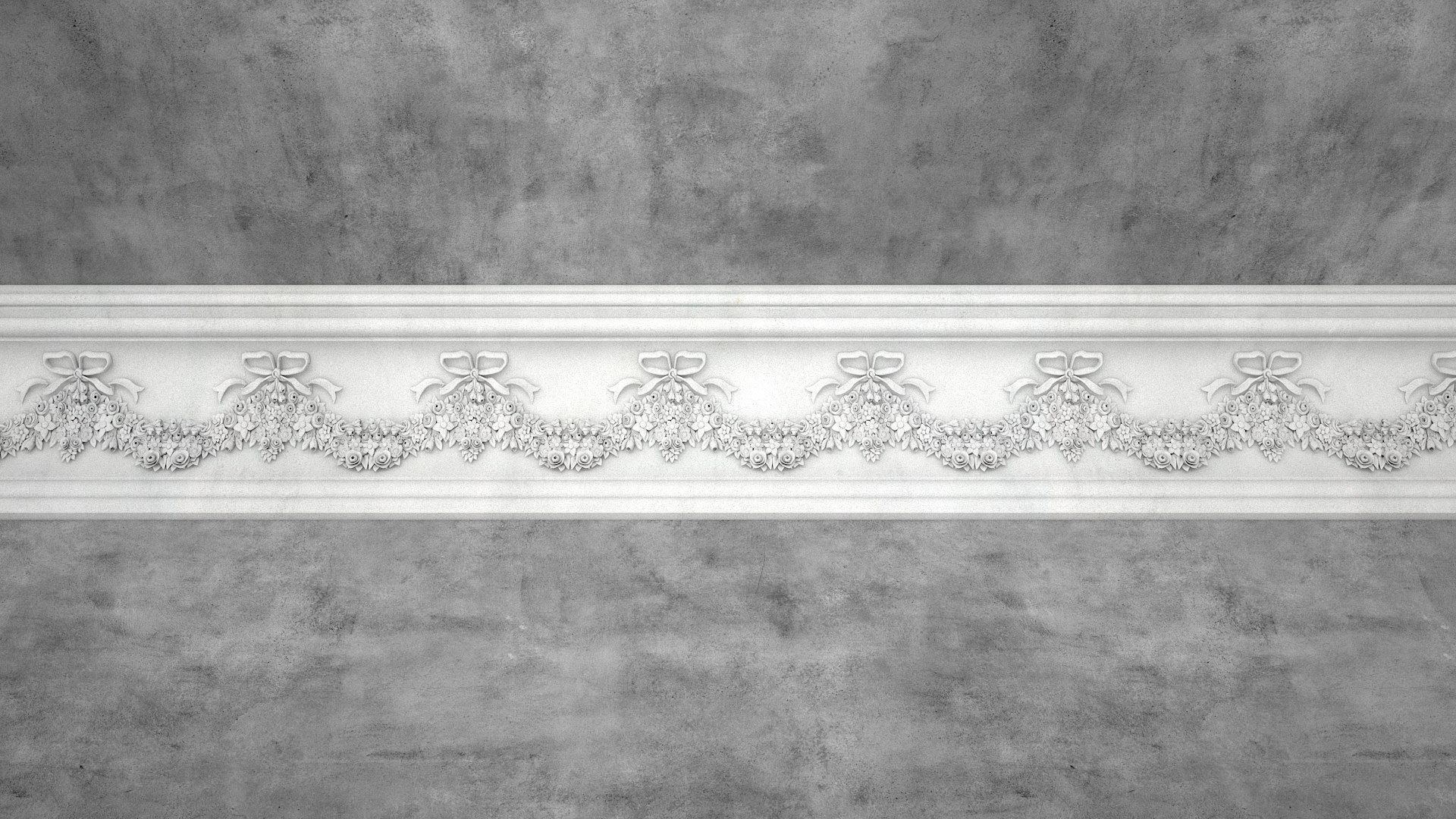 Antique Decor Cornice With Flowers Baroque Style Model - TurboSquid 2102118