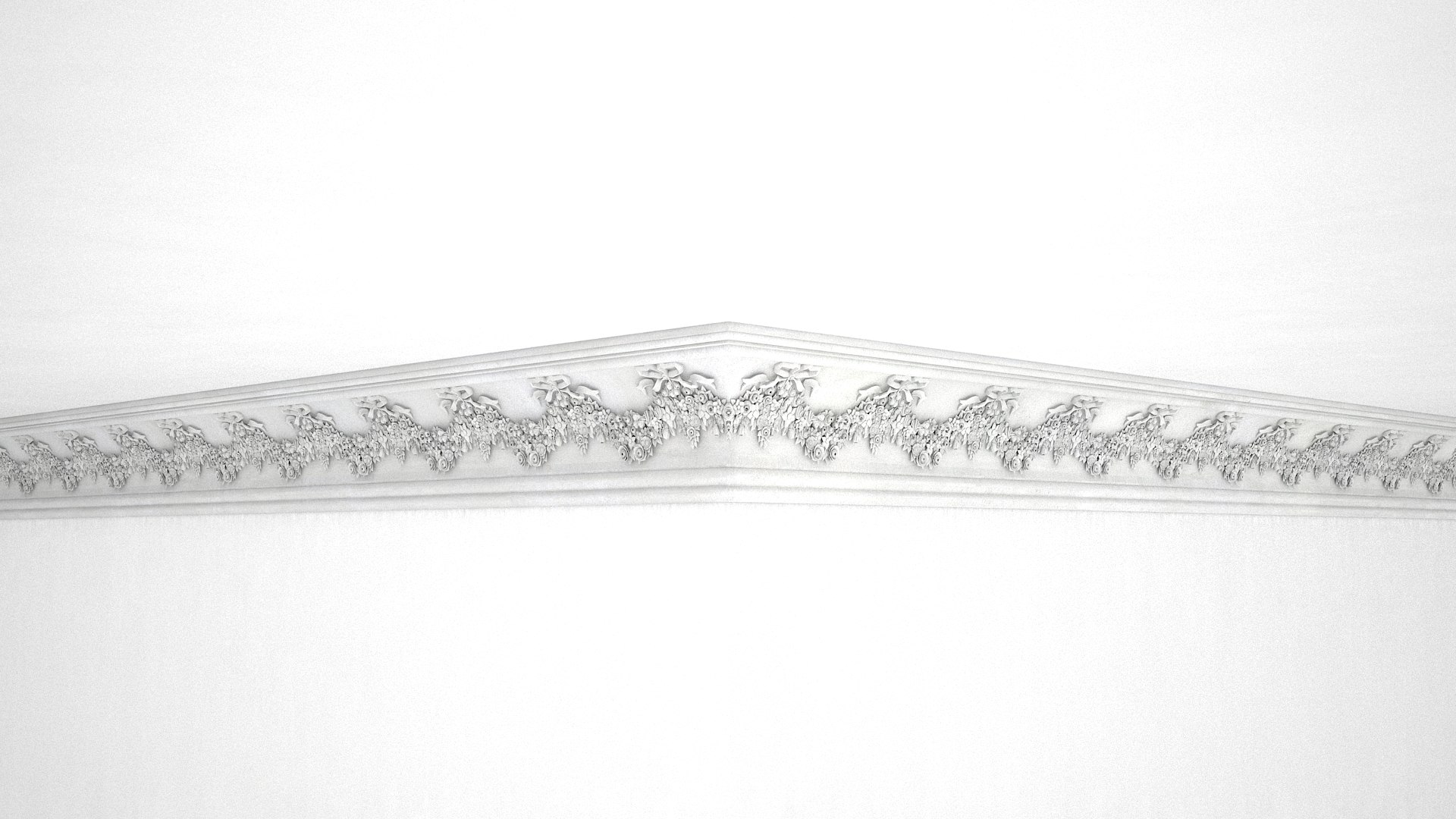 Antique Decor Cornice with Flowers Baroque Style model - TurboSquid 2102118