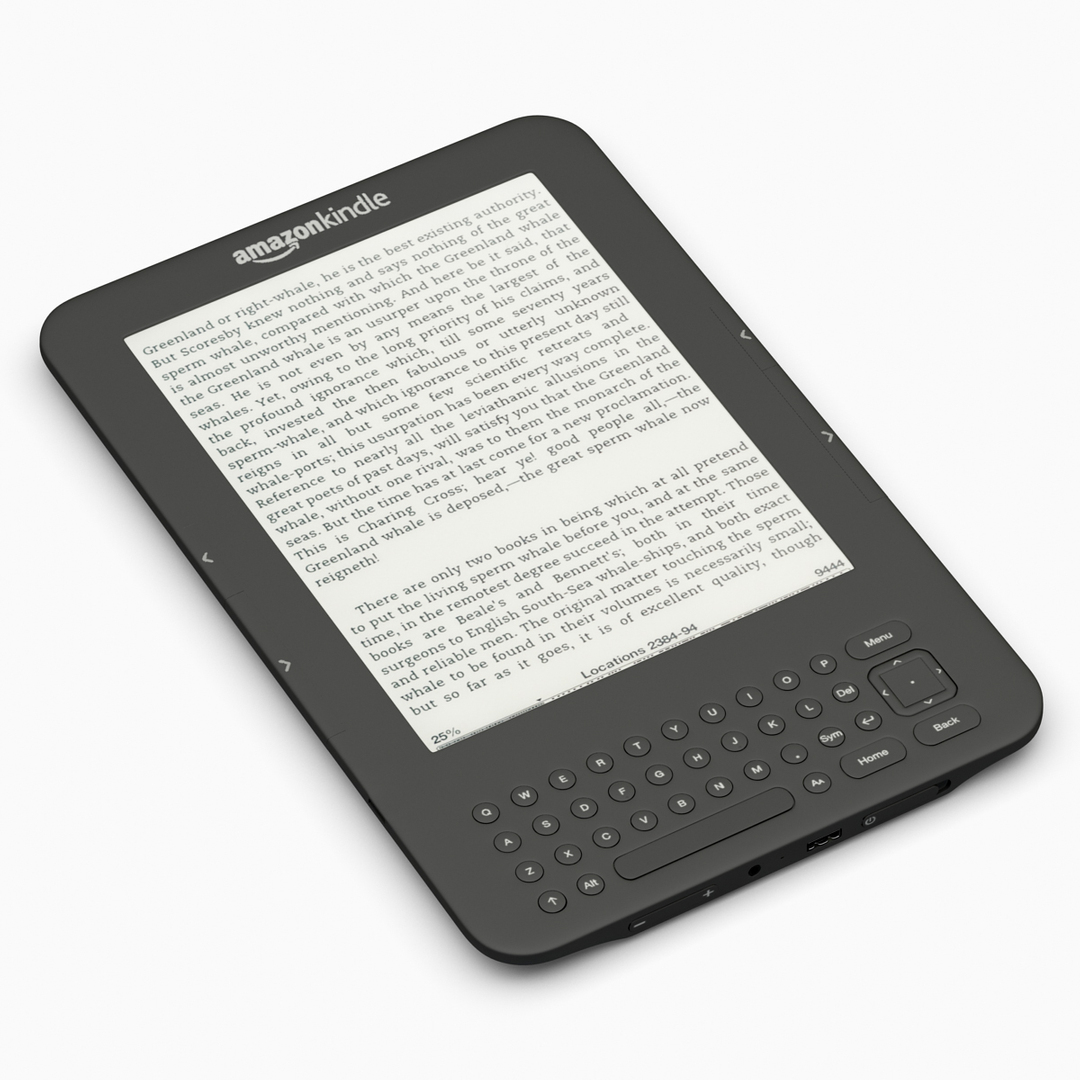3d model amazon kindle keyboard 3g