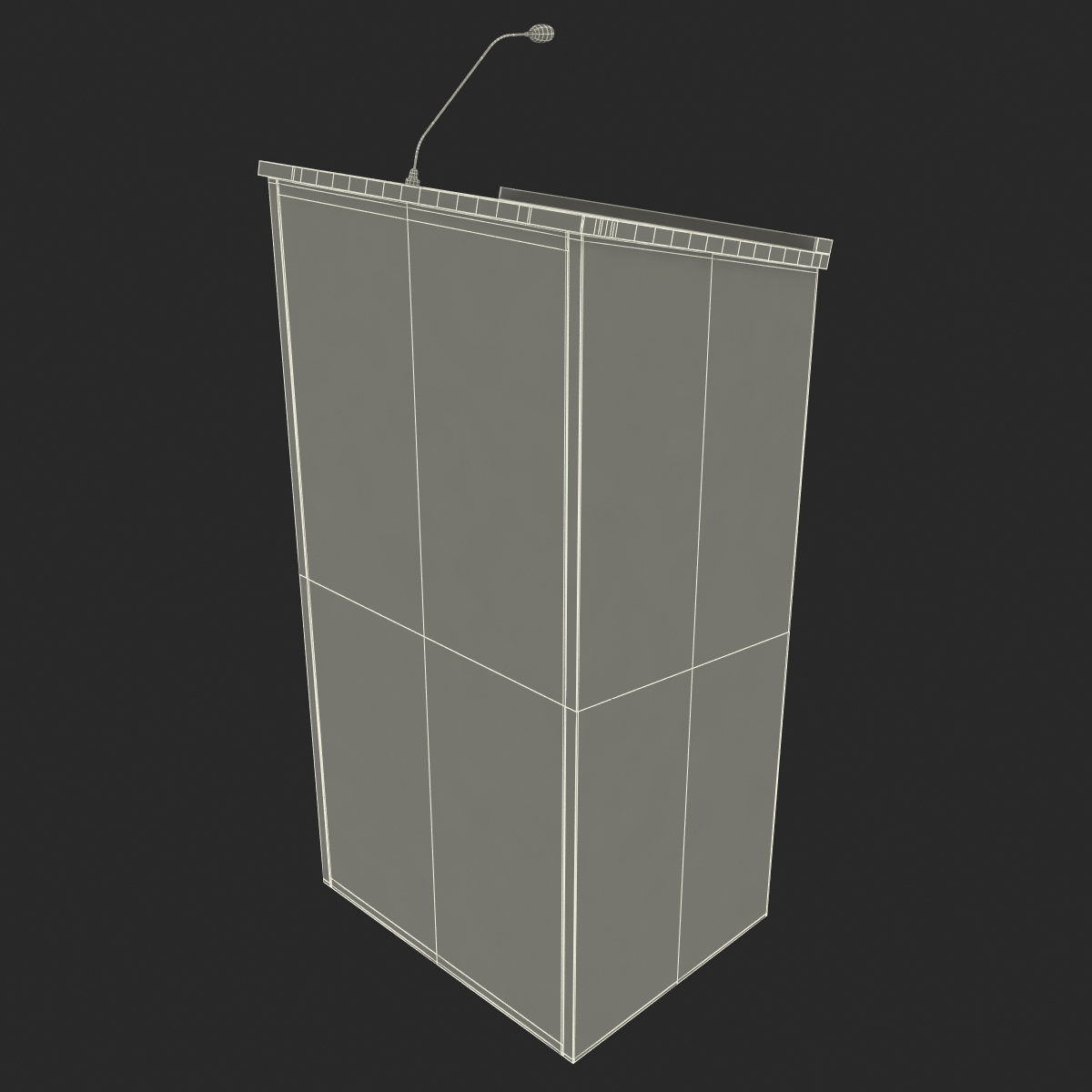 3d model of wood podium