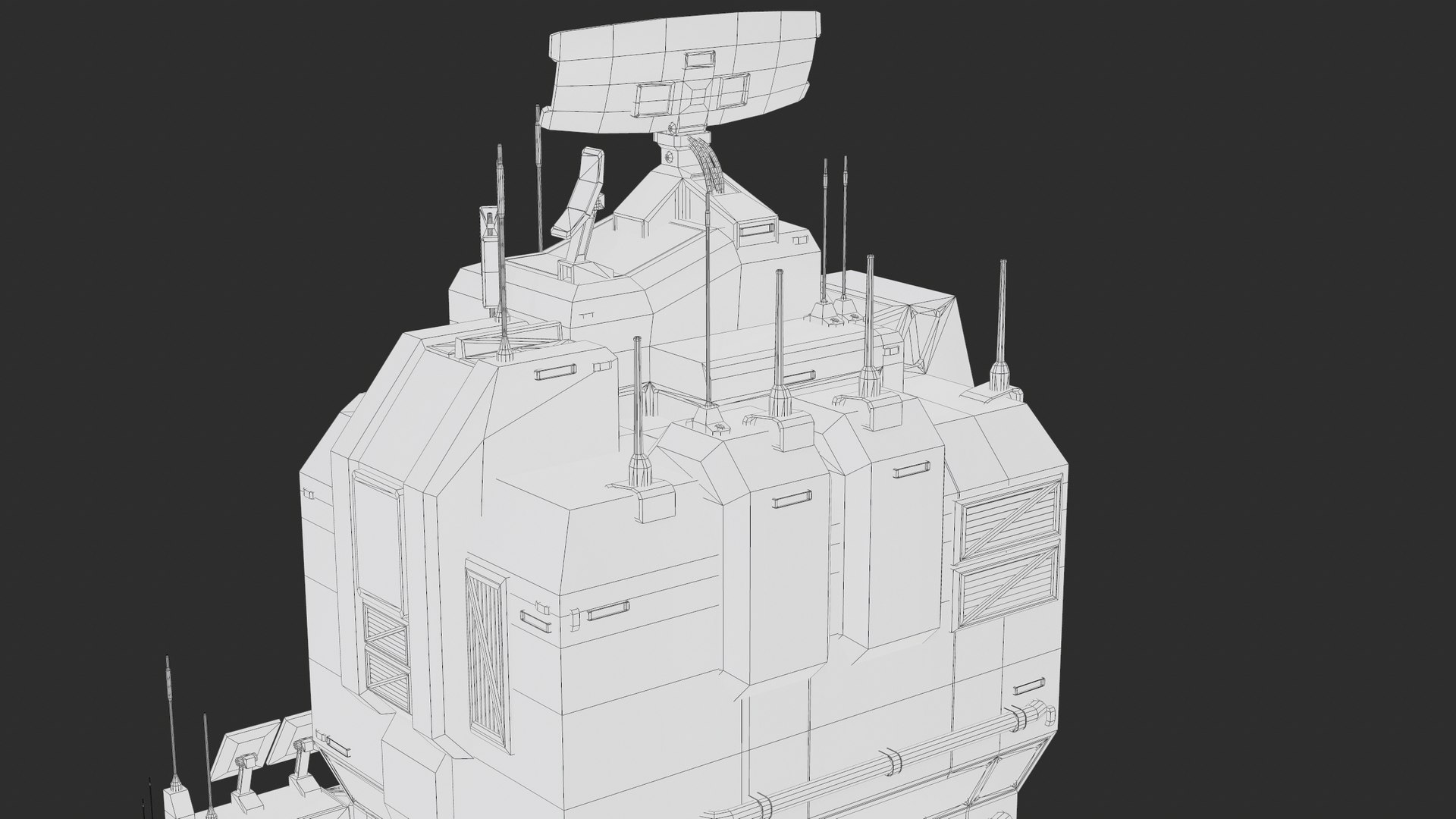 3D Sci-Fi Futuristic Command Center 02 PBR model - TurboSquid 1792962
