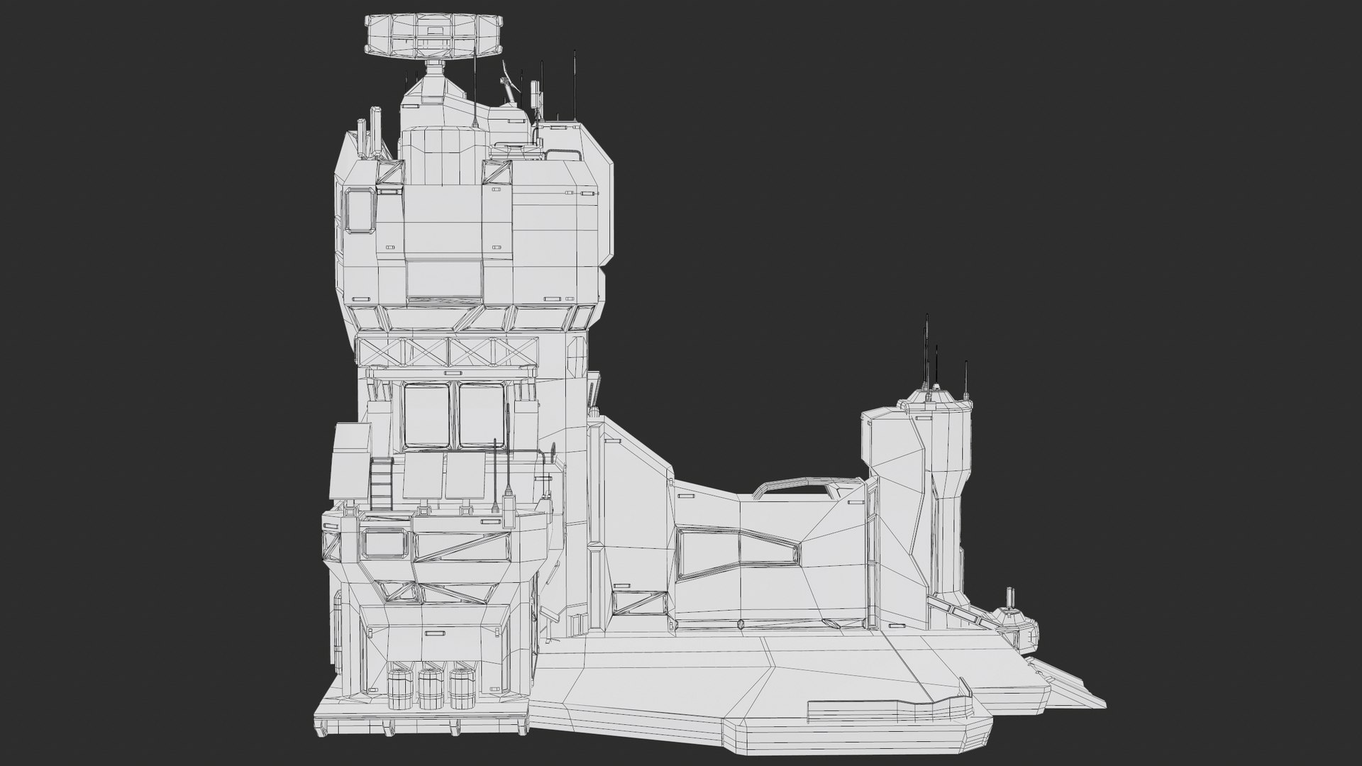 3D Sci-Fi Futuristic Command Center 02 PBR model - TurboSquid 1792962