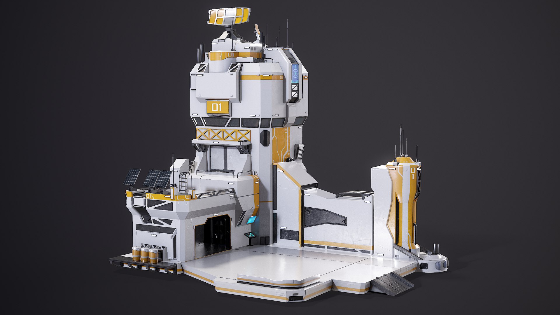 sci fi tower base