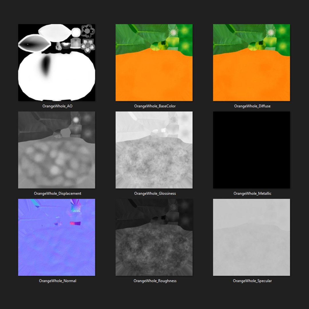 Realistic orange fruit 3D model - TurboSquid 1204943