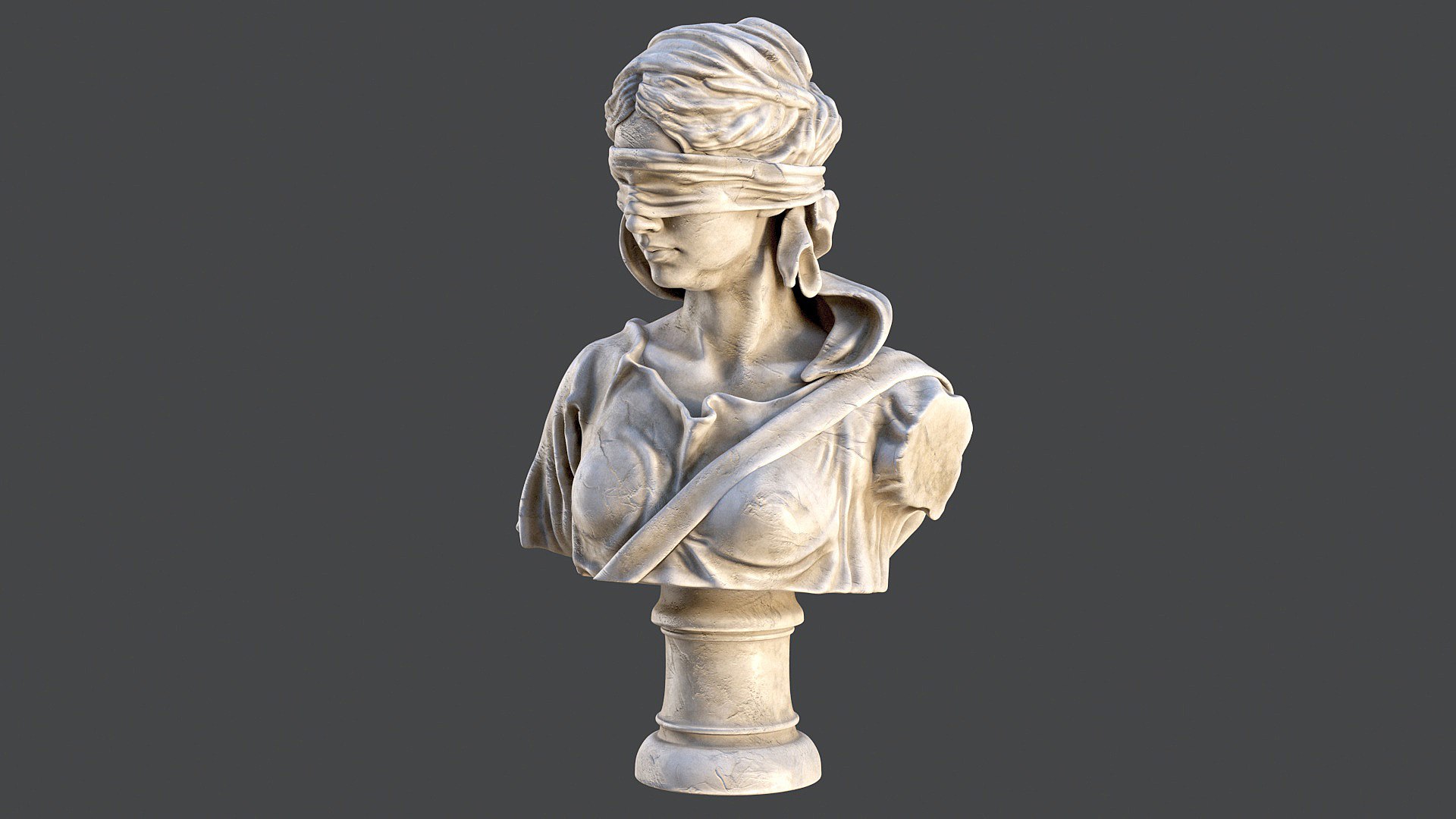 Justice Lady Bust Statue 3D Model - TurboSquid 1488596