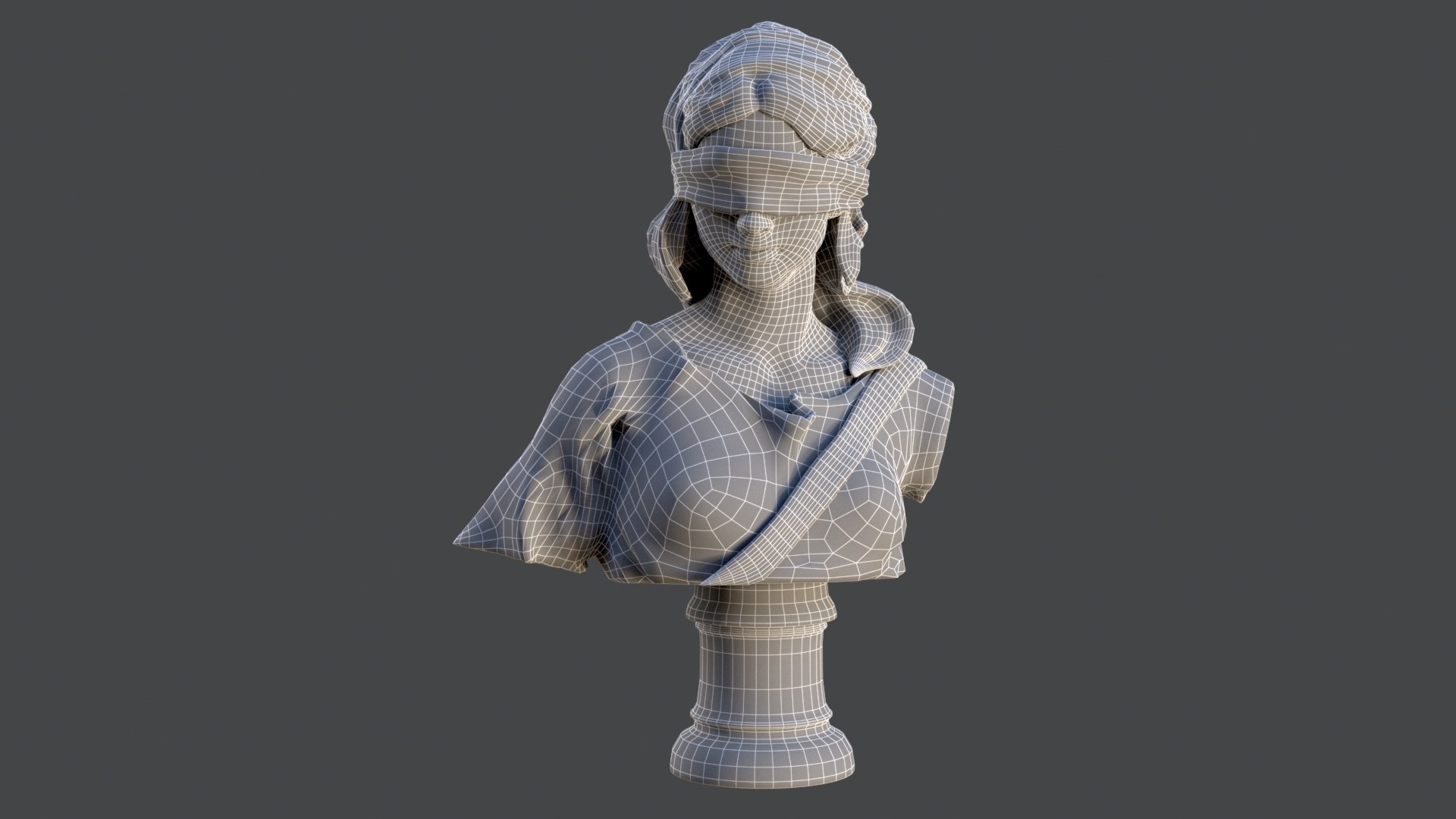 Justice Lady Bust Statue 3D Model - TurboSquid 1488596