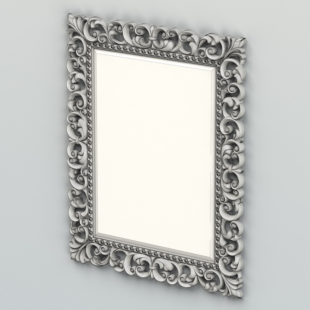 3d Carved Rectangle Mirror Frame