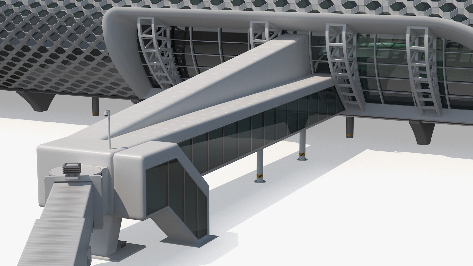 3D terminal international airport model - TurboSquid 1476340