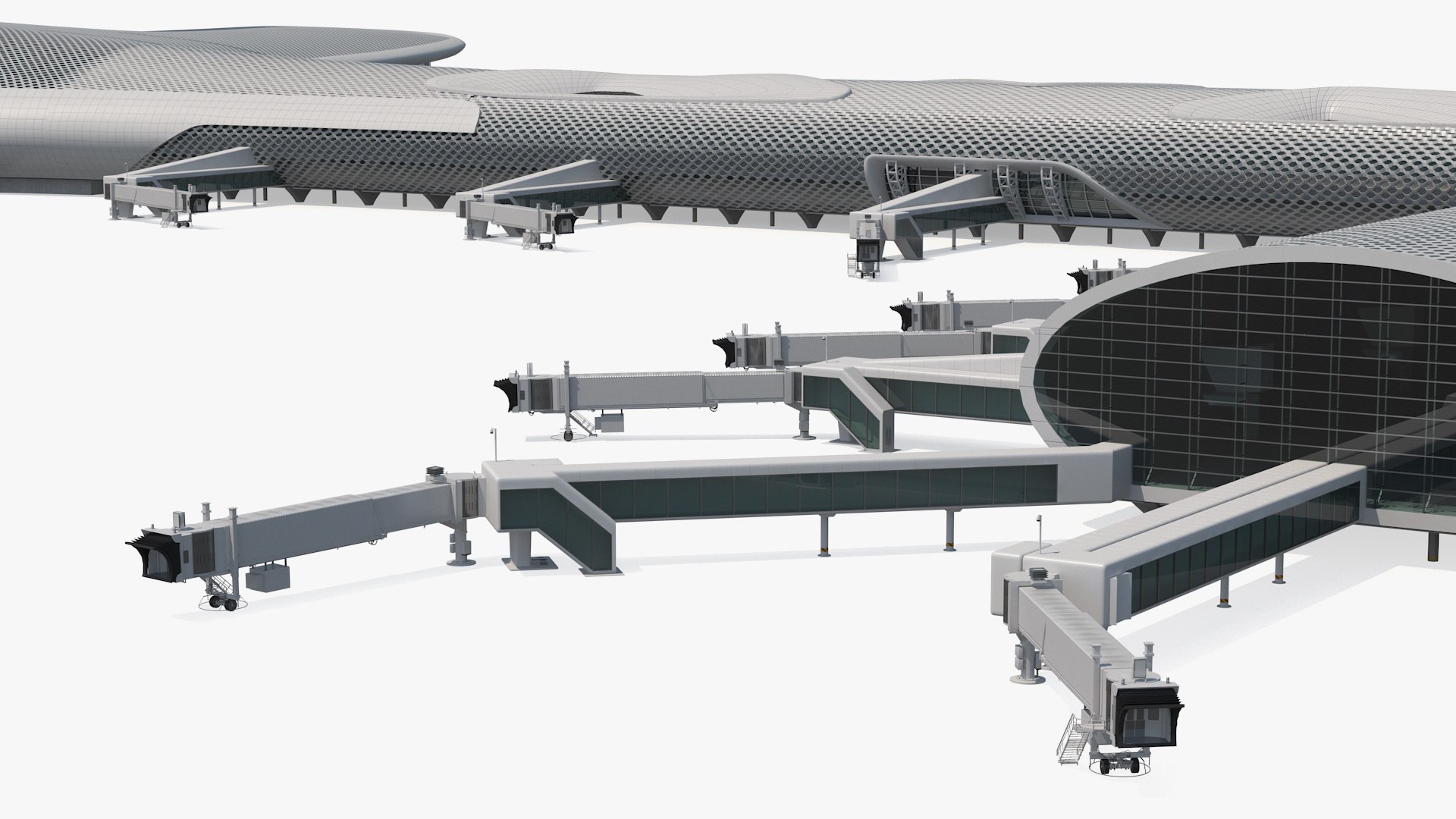 3D Terminal International Airport Model - TurboSquid 1476340