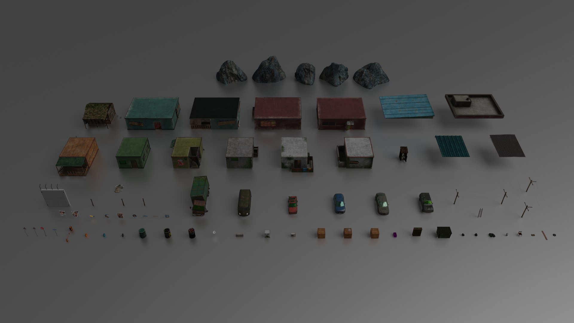 Slum Town - Asset Pack - Unity HDRP 3D model - TurboSquid 1730682