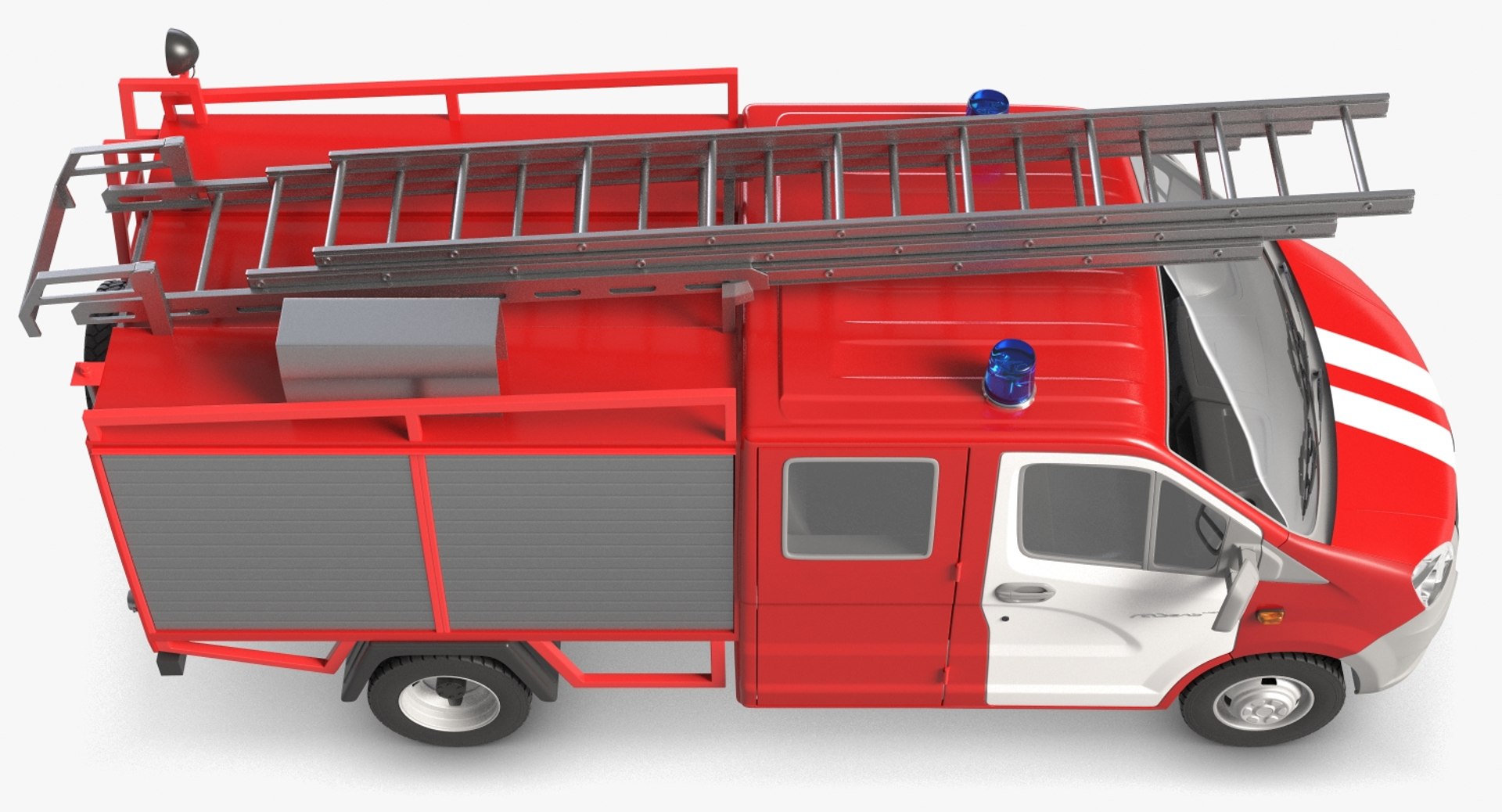 Gazelle Firefighter Car 3d Model
