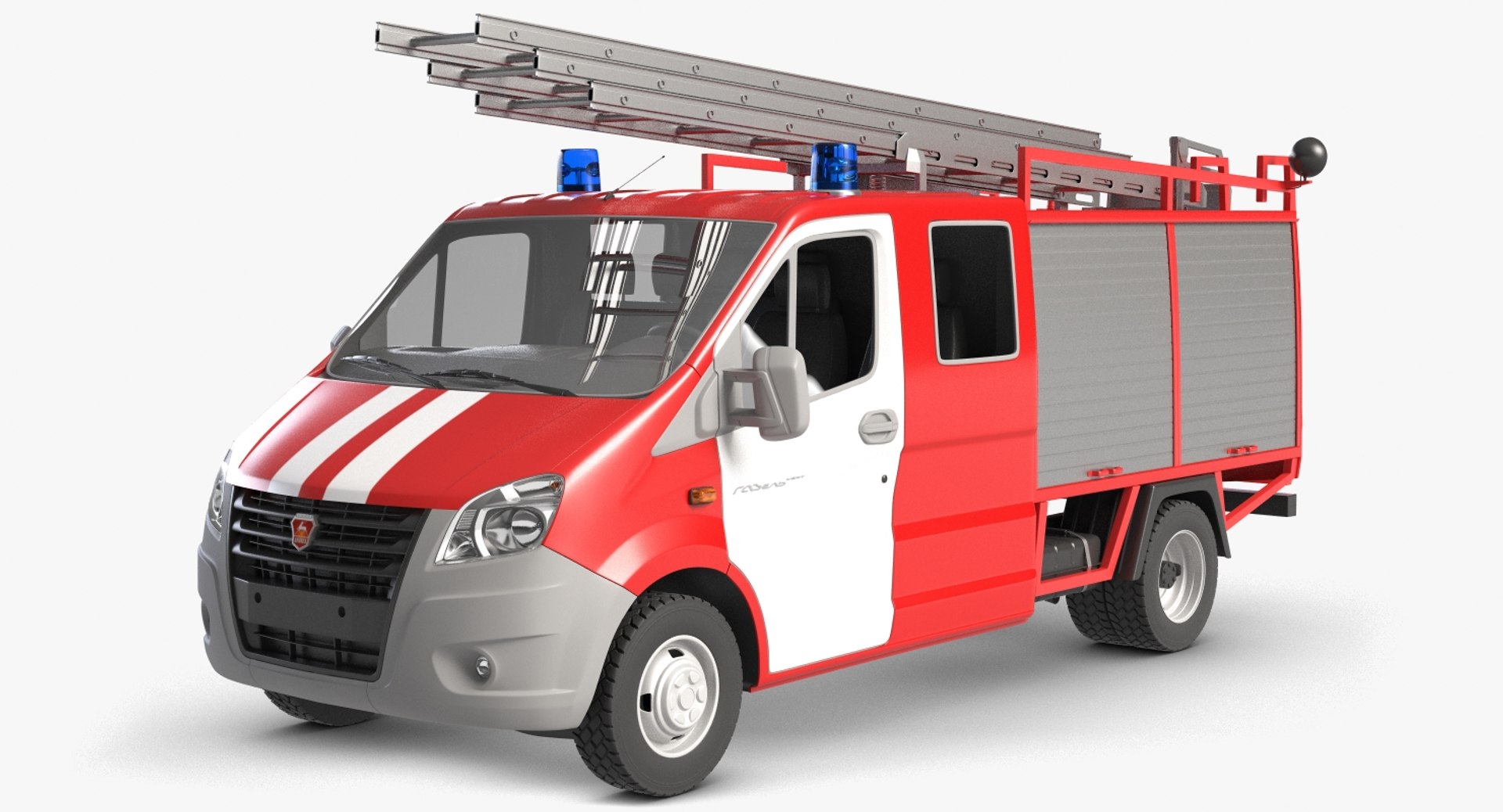 Gazelle Firefighter Car 3d Model