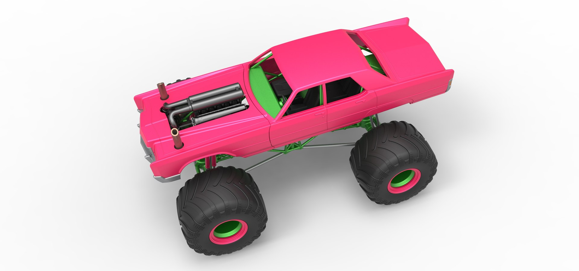 3D Diecast Monster Truck Concept Scale 1 To 25 - TurboSquid 2221548