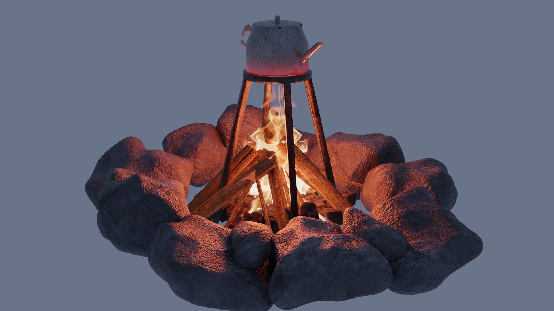 3D Campfire - TurboSquid 2107035