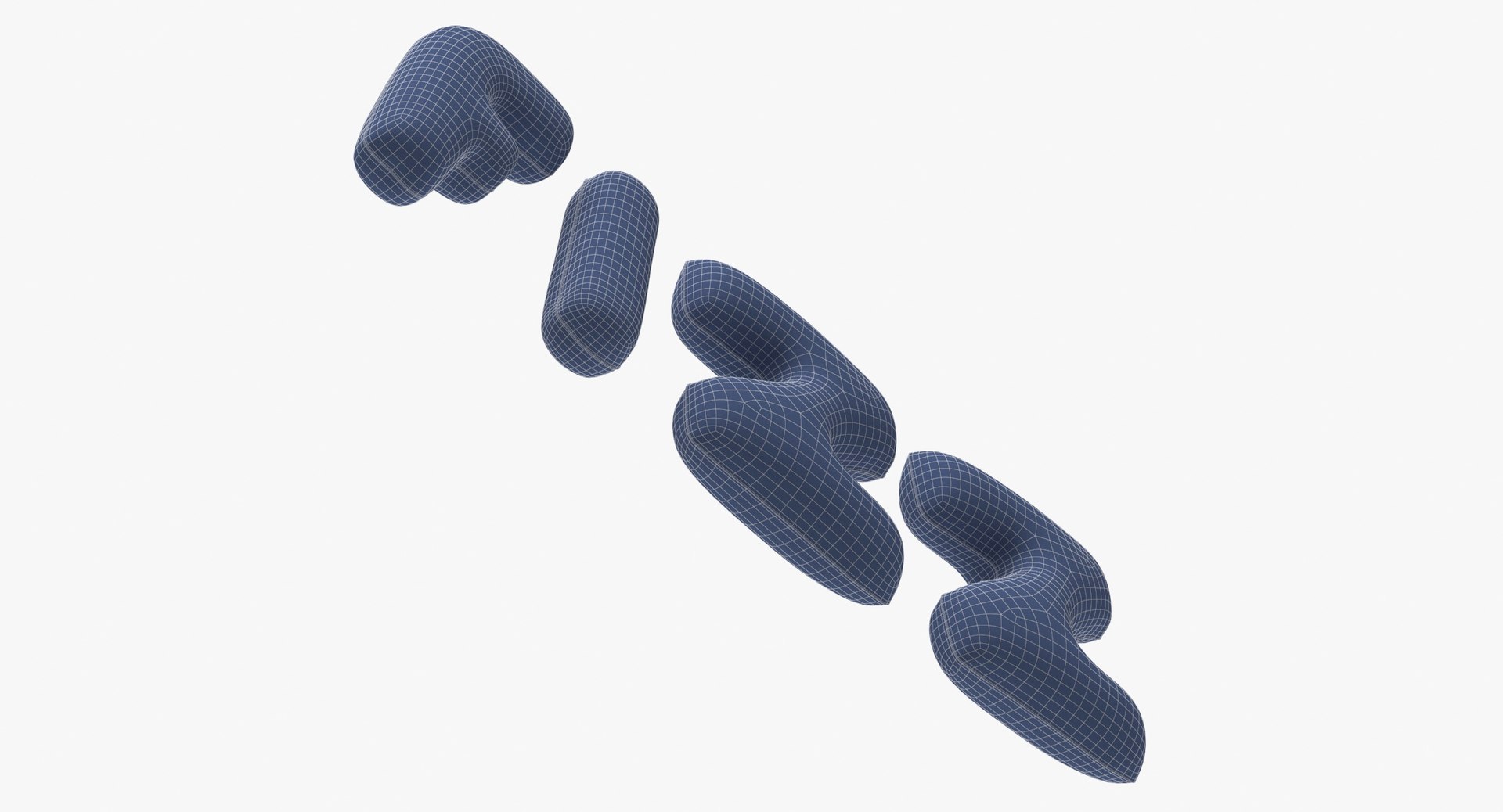 3D Foil Baloon Words FIZZ Gold model - TurboSquid 1738889