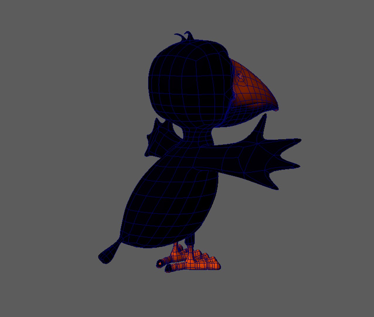 3d Crow Cartoon