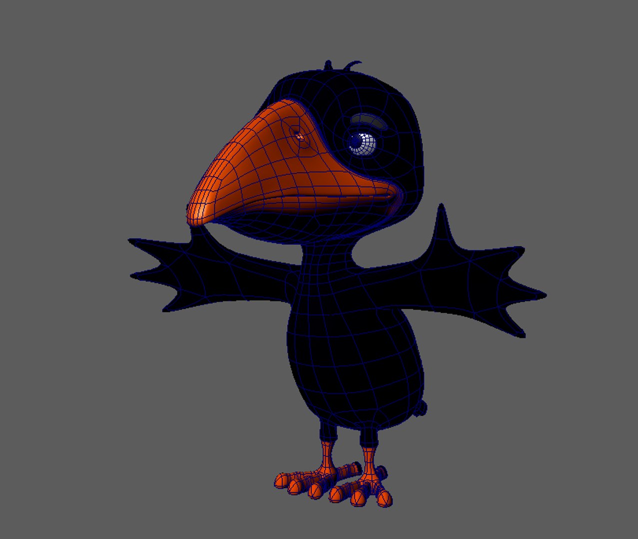 3d Crow Cartoon