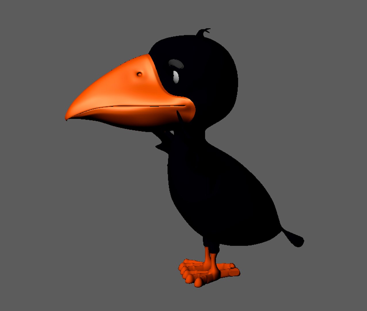 3d Crow Cartoon