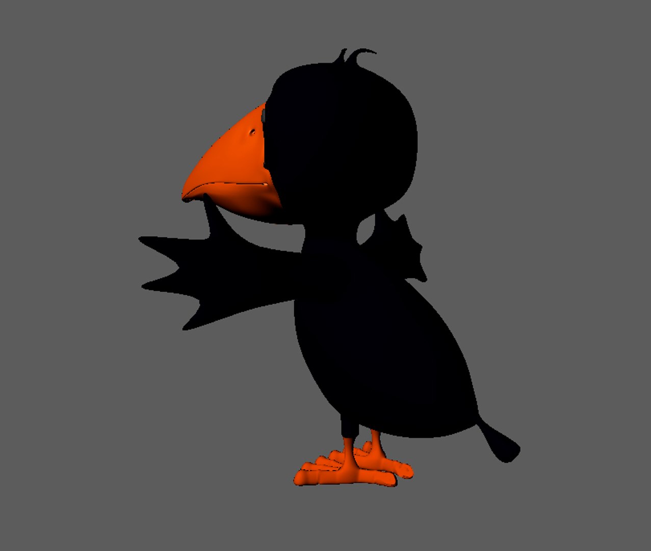3d Crow Cartoon