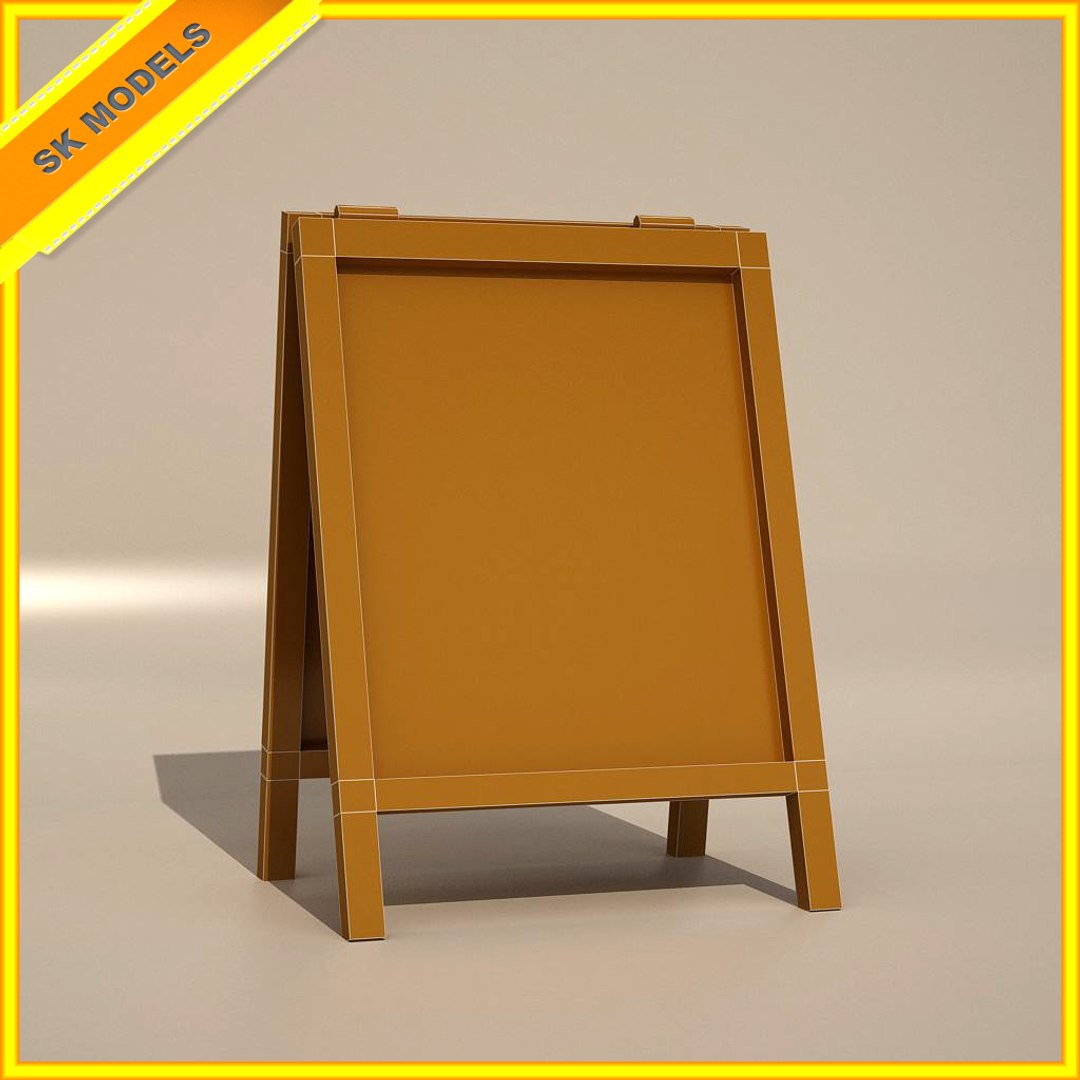 Menu Board 3d Model