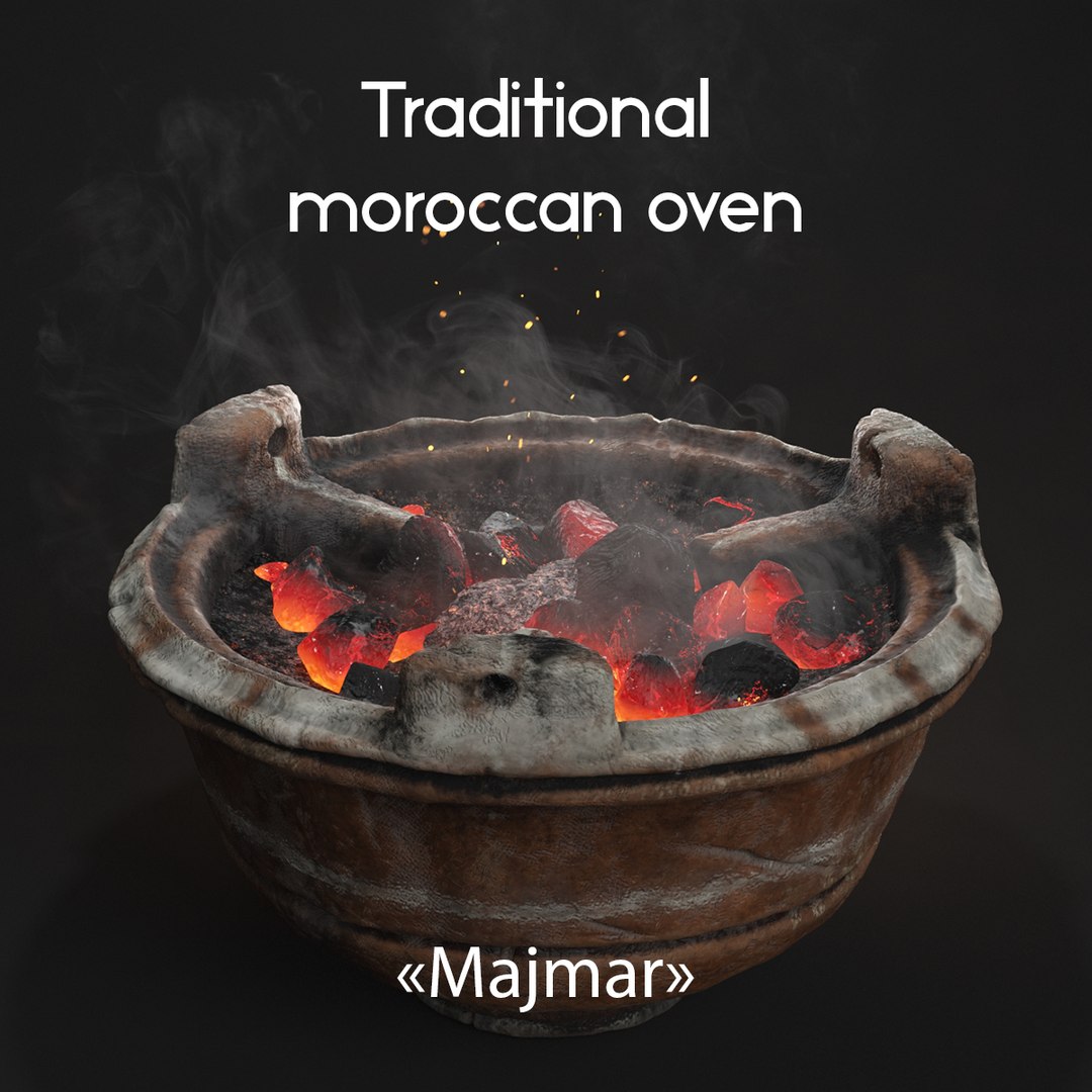 Traditional Moroccan Oven - Majmar Model - TurboSquid 1937565