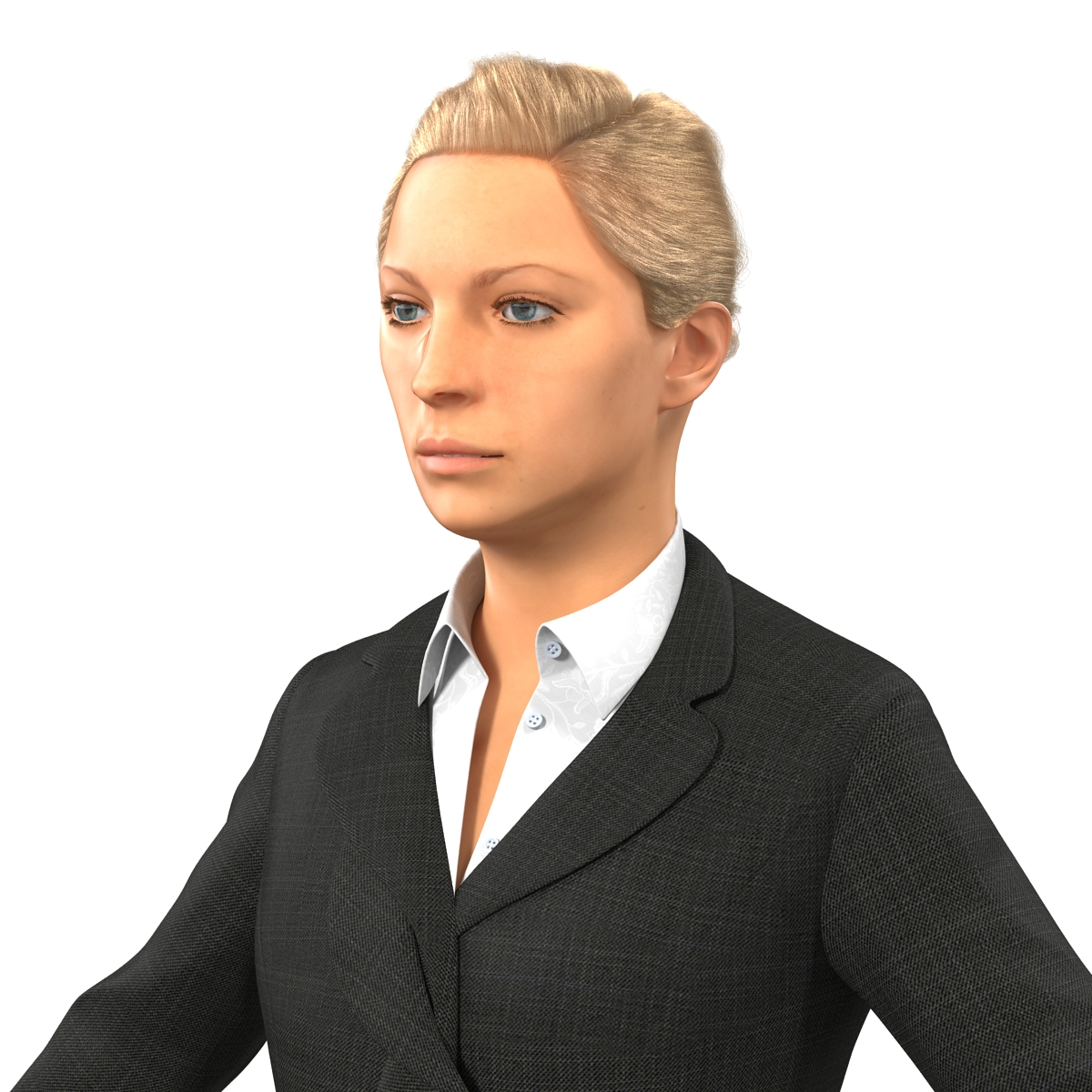 business woman caucasian 3d x