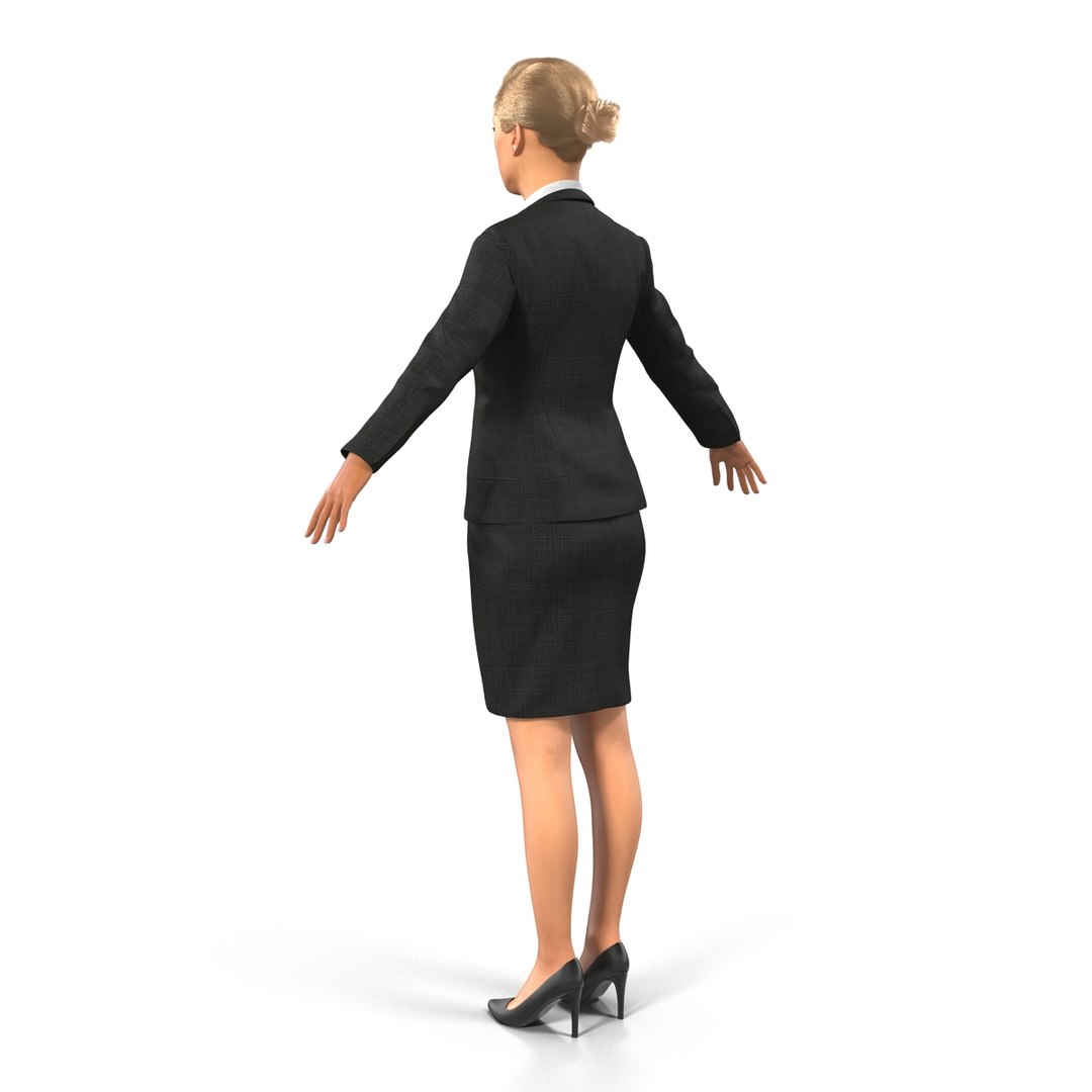 Business Woman Caucasian 3d X