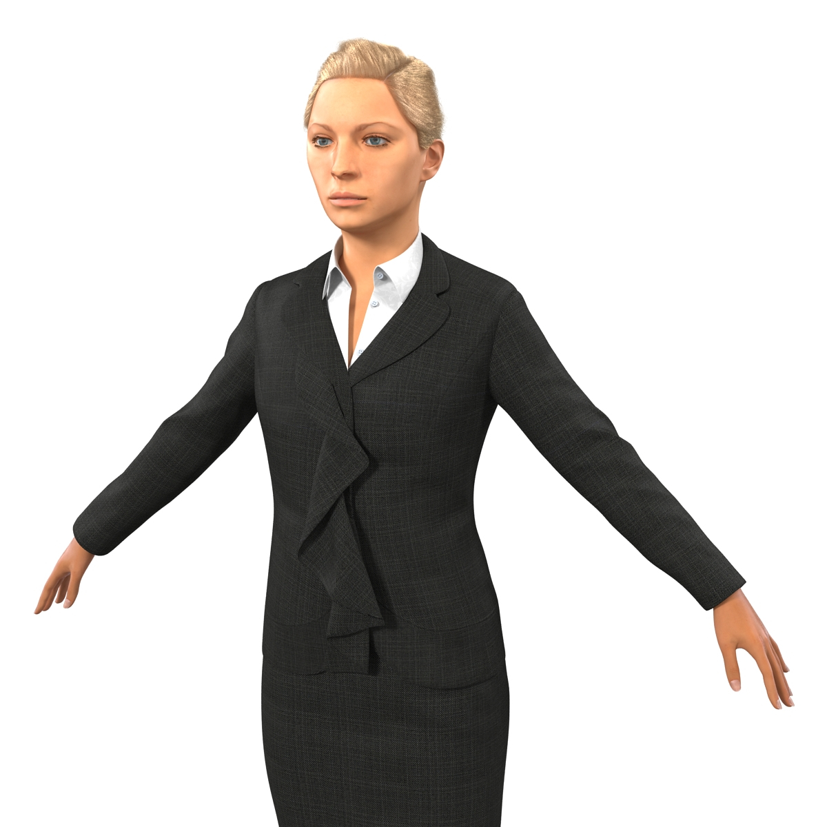 business woman caucasian 3d x