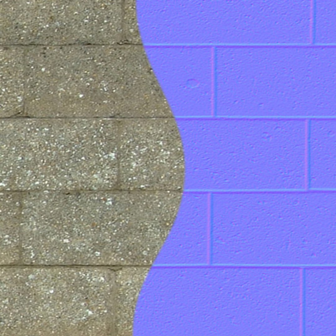 Weathered Block Wall 3d Model