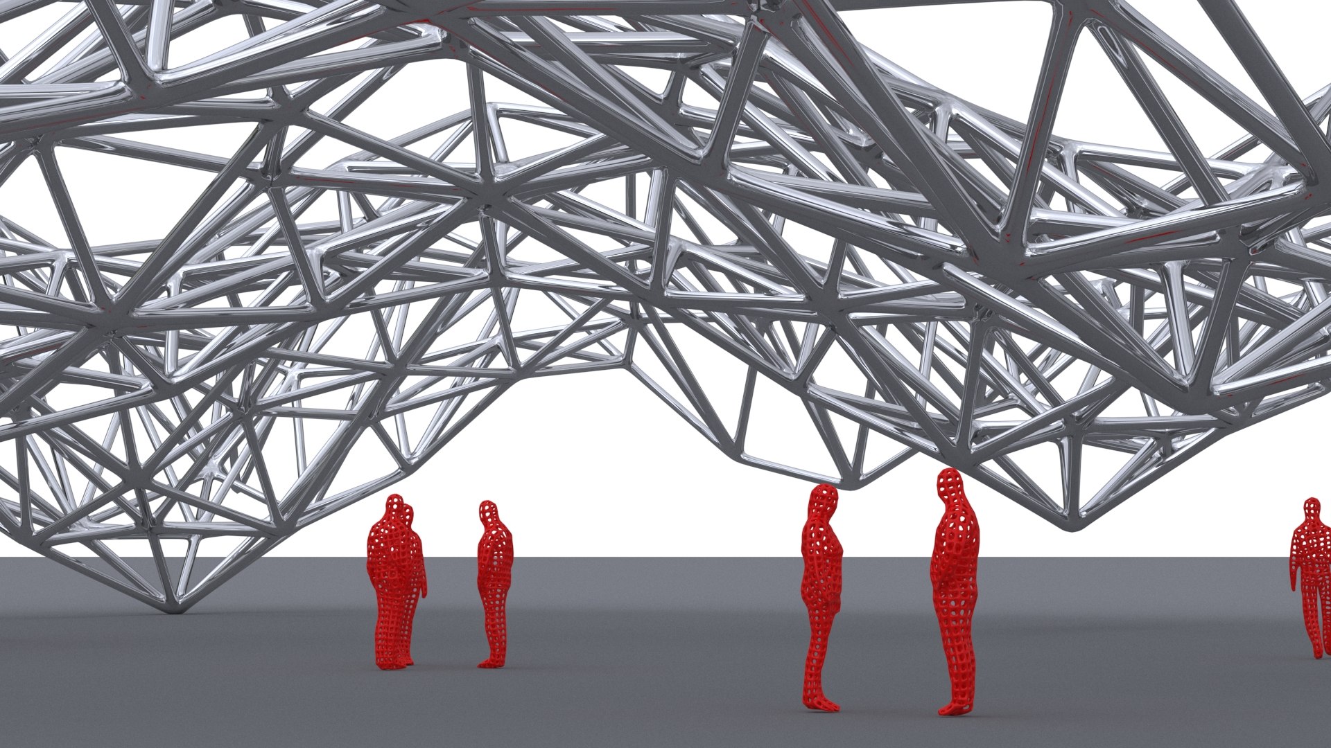 3D Model Parametric Steel Frame Canopy 03 - TurboSquid 2412518