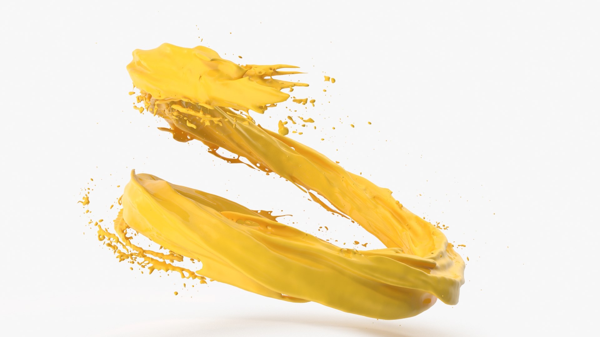 Yellow Splash Vortex 02 3D Model - TurboSquid 1872551