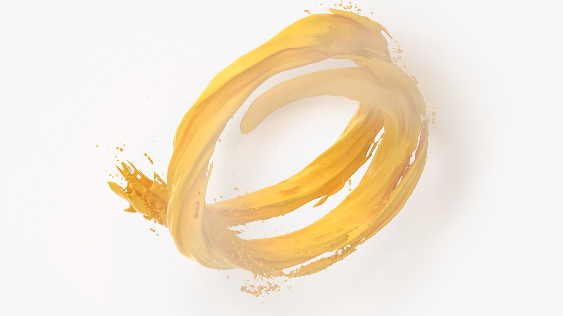 Yellow Splash Vortex 02 3D Model - TurboSquid 1872551