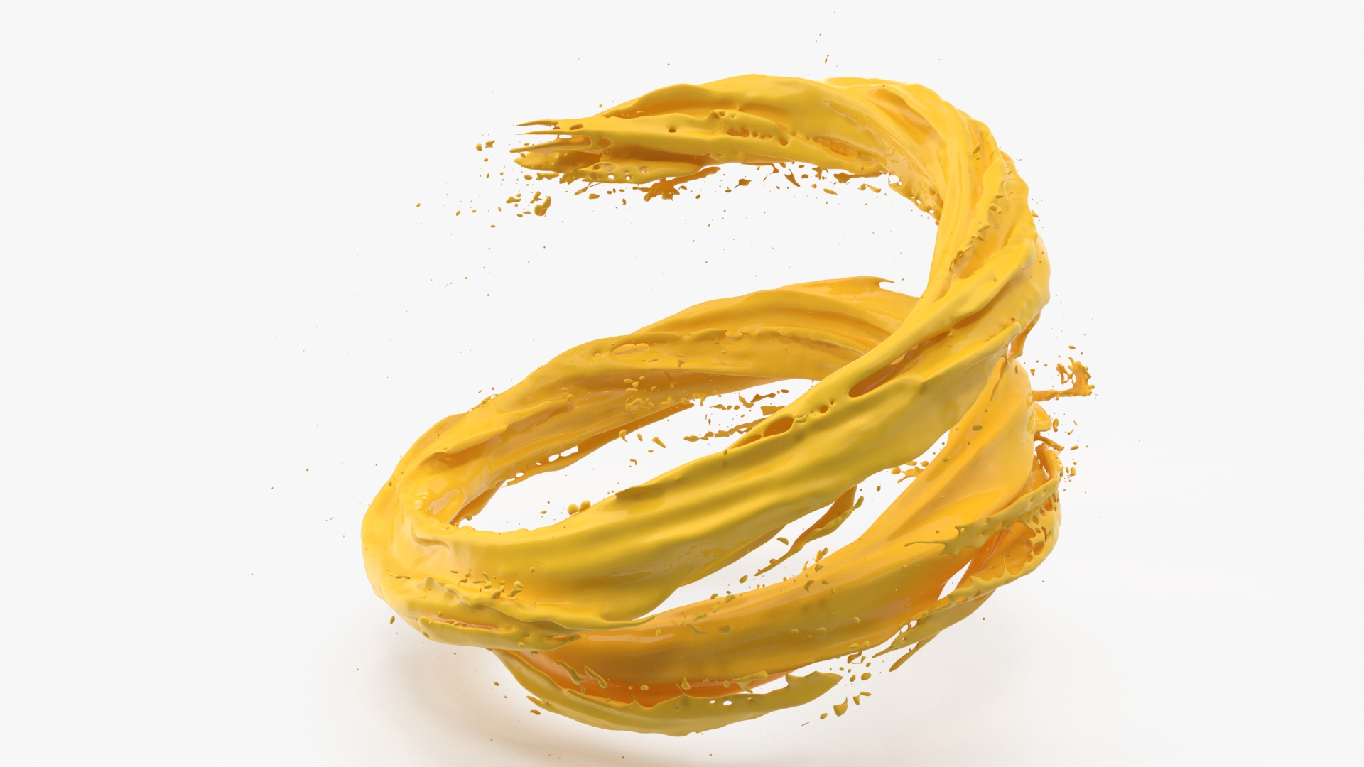 Yellow Splash Vortex 02 3D Model - TurboSquid 1872551