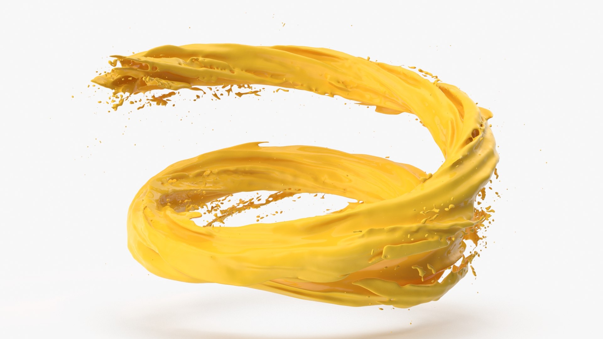 Yellow Splash Vortex 02 3D Model - TurboSquid 1872551
