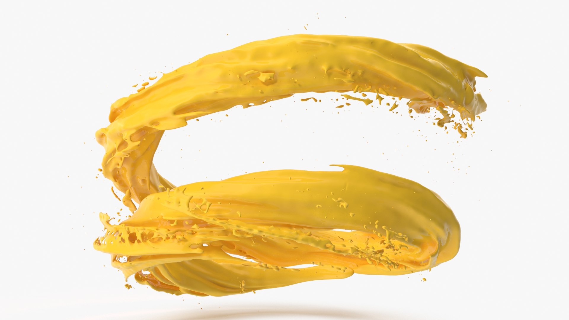 Yellow Splash Vortex 02 3D Model - TurboSquid 1872551