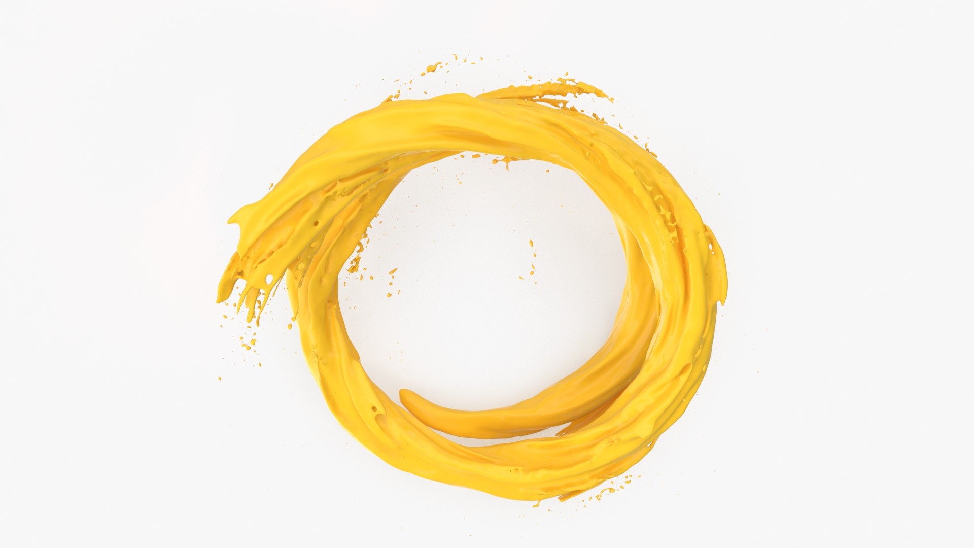 Yellow Splash Vortex 02 3D Model - TurboSquid 1872551