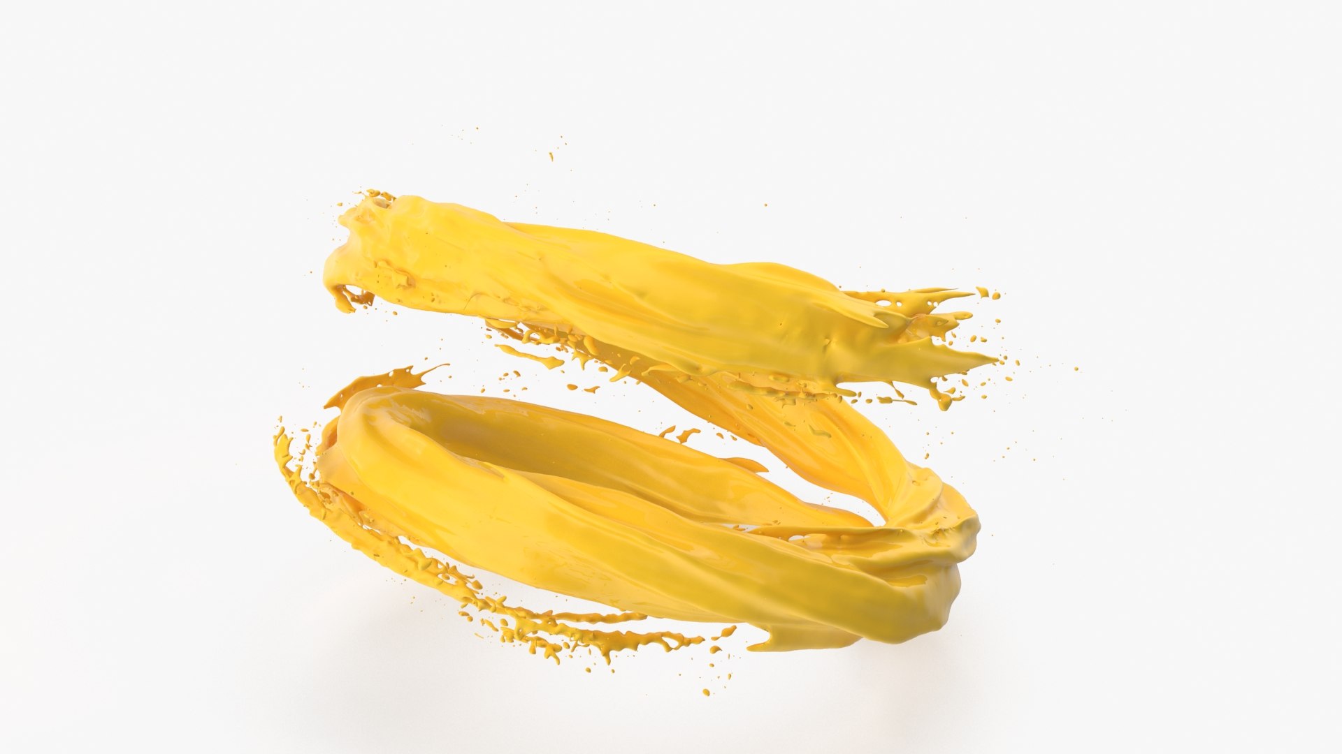 Yellow Splash Vortex 02 3D Model - TurboSquid 1872551