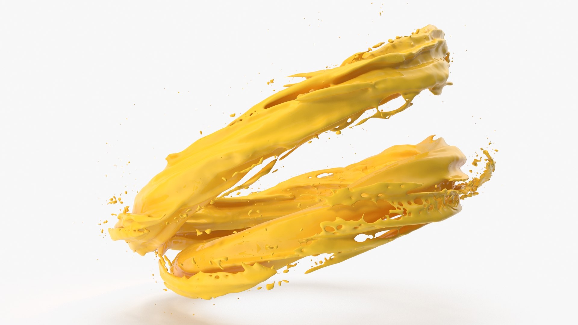 Yellow Splash Vortex 02 3D Model - TurboSquid 1872551