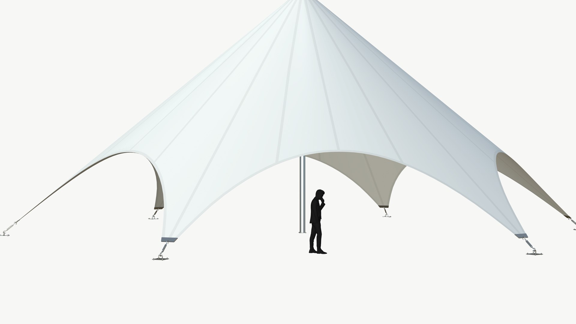 Tent Structure Conical 3D Model - TurboSquid 2041760