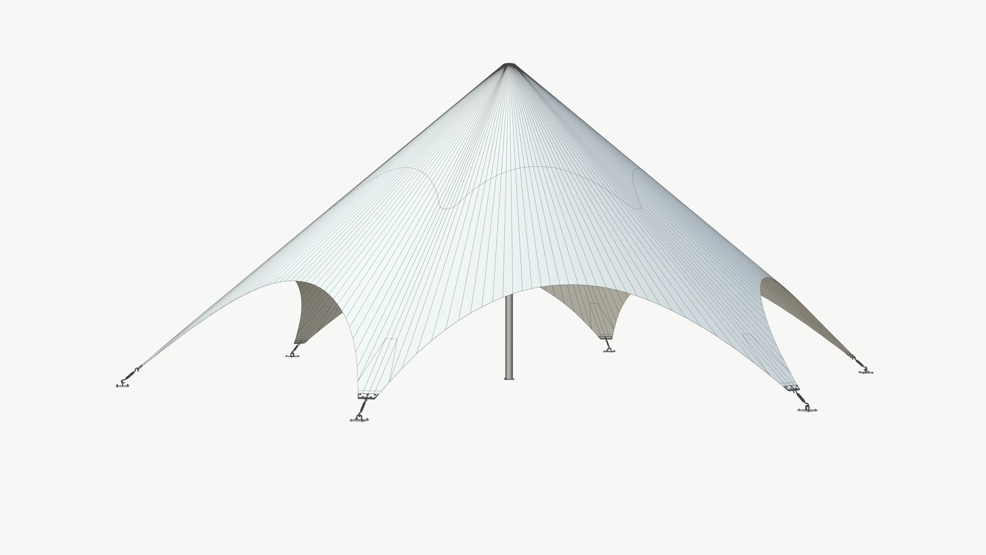 Tent Structure Conical 3D Model - TurboSquid 2041760
