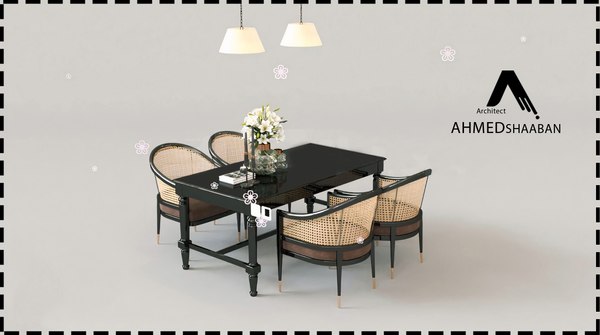 3D Dining Table And Chair 2 3D model - TurboSquid 2019895