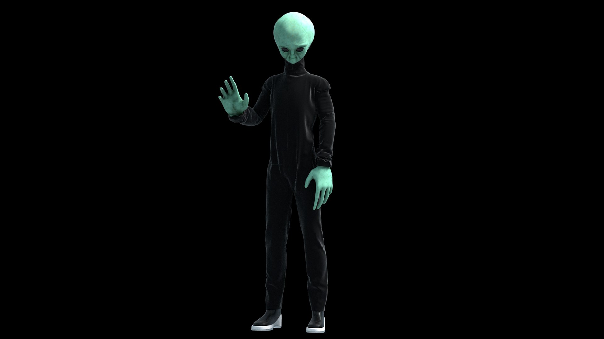 Alien In Black Suit Model - TurboSquid 1964954