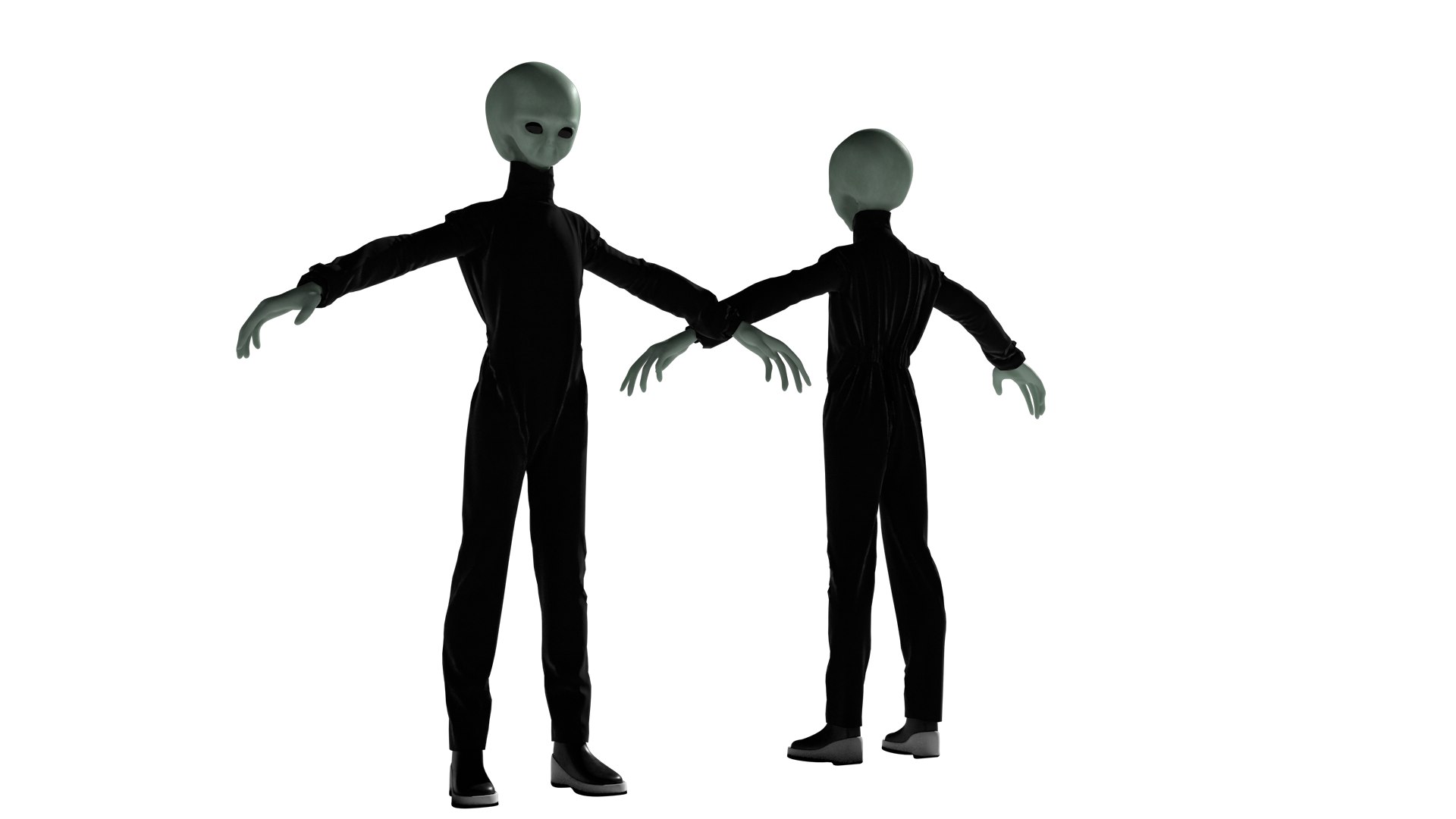 Alien In Black Suit Model - TurboSquid 1964954