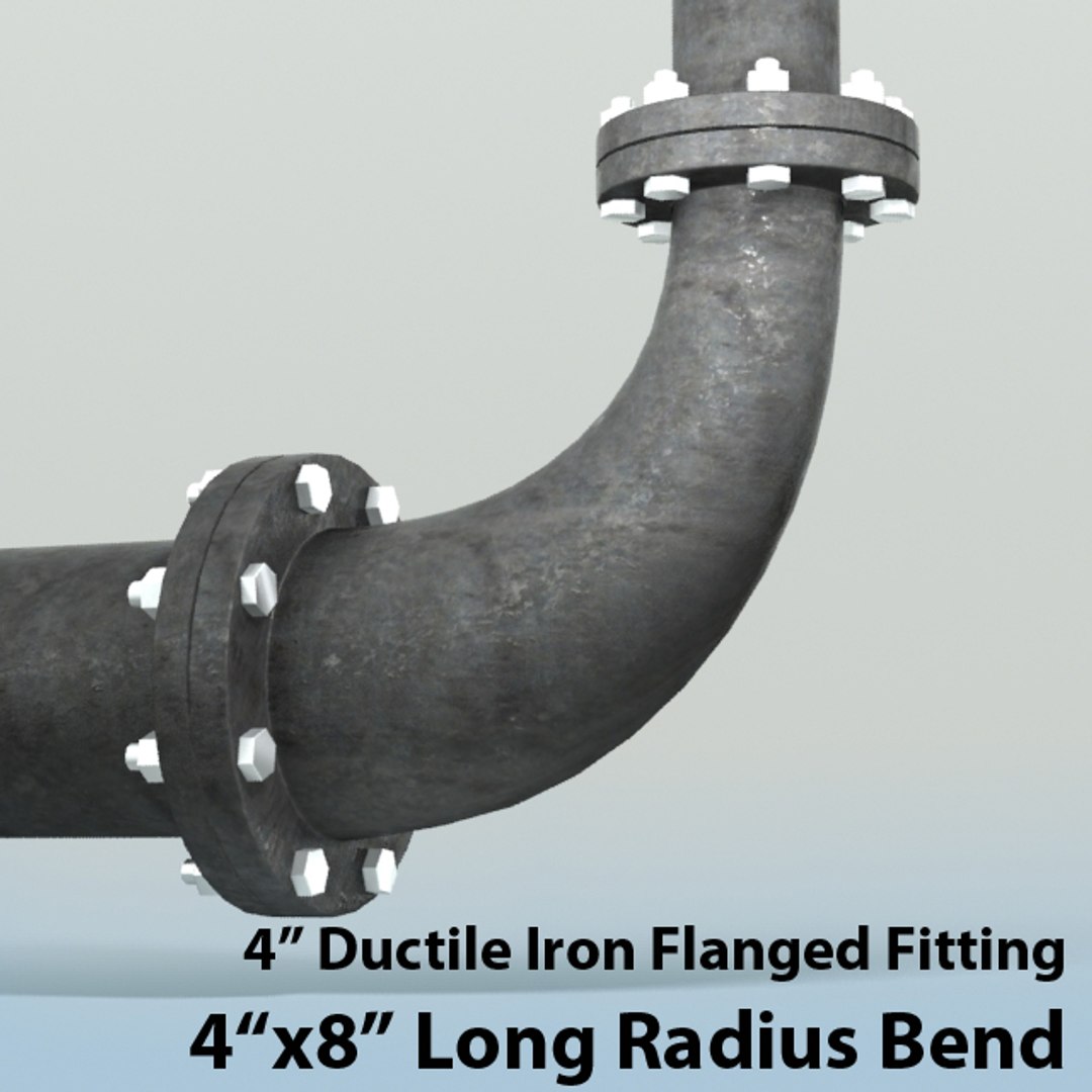 4in long radius reducing 3d max