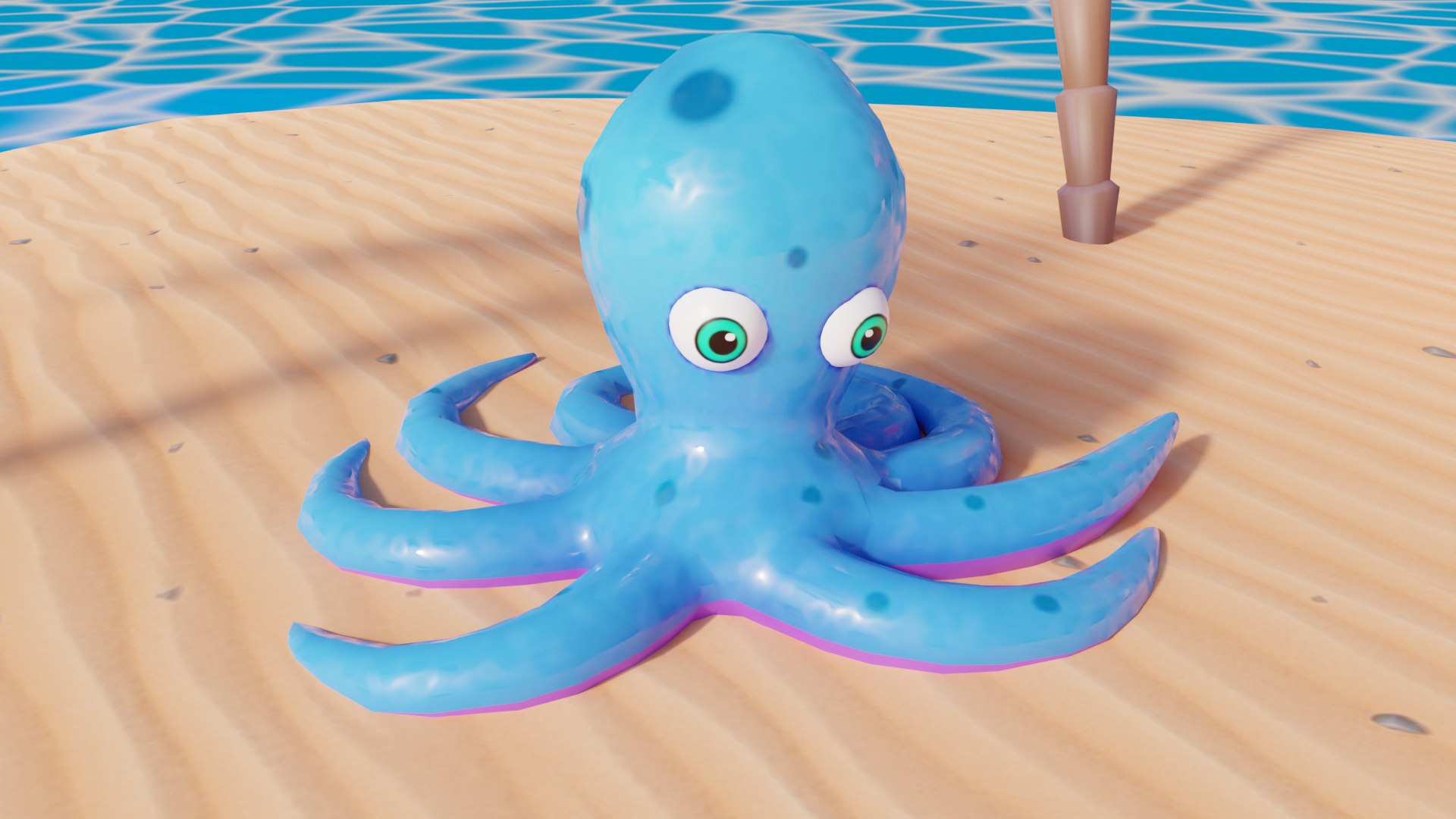 Stylized Low Poly Rigged Octopus Game Character Low-poly 3D Model 3D ...