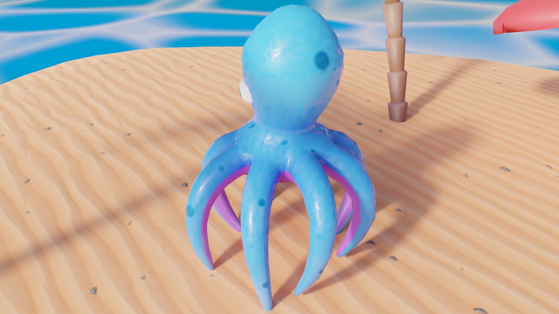 Stylized Low Poly Rigged Octopus Game Character Low-poly 3D Model 3D ...