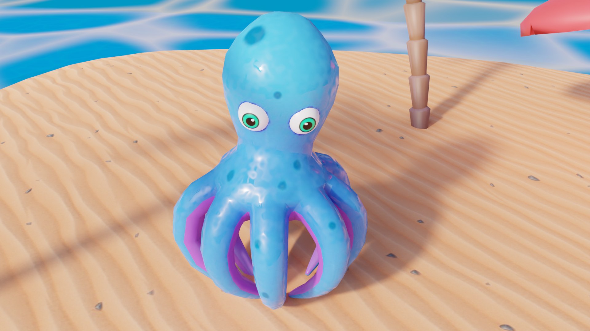 Stylized Low Poly Rigged Octopus Game Character Low-poly 3D Model 3D ...